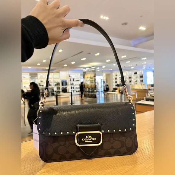 Coach | Bags | Nwtcoach Morgan Shoulder Bag In Colorblock Signature ...